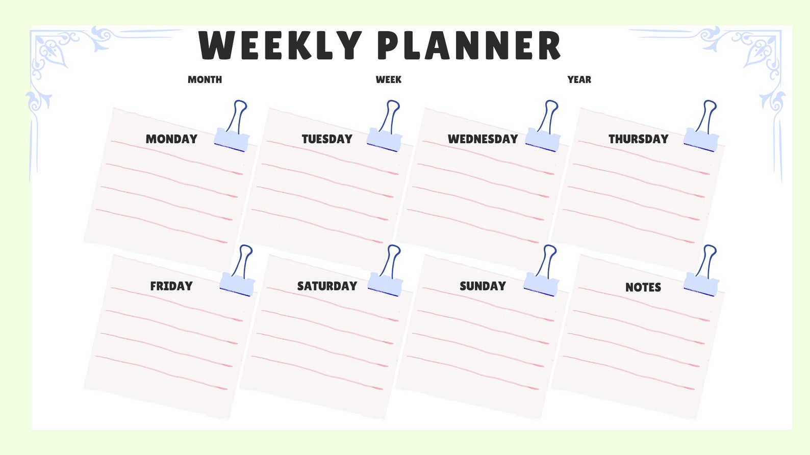 Weekly Planner Bundle Editable Template 32 Pages - Etsy