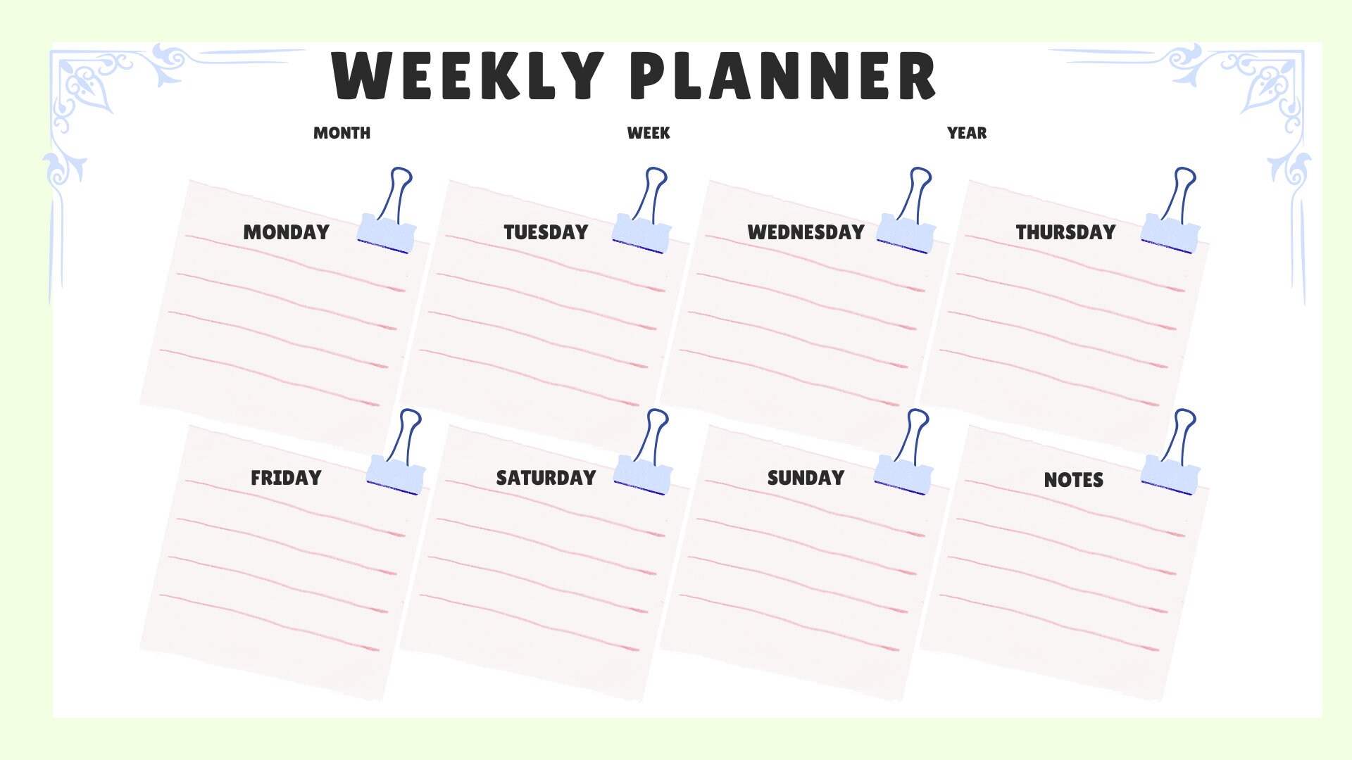 Weekly Planner Bundle Editable Template 32 Pages - Etsy