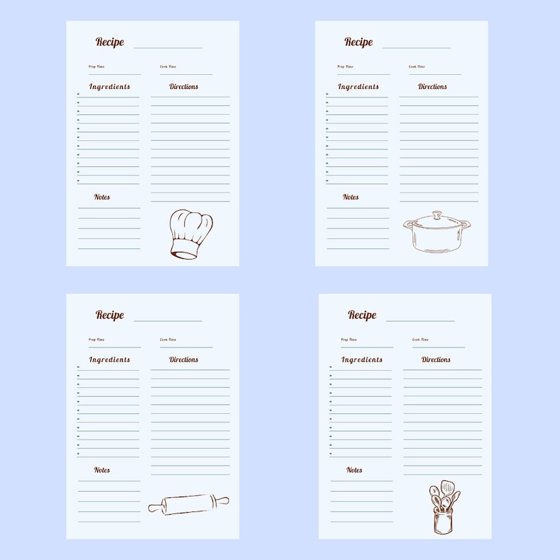 Cooking Journal Bundle - Etsy