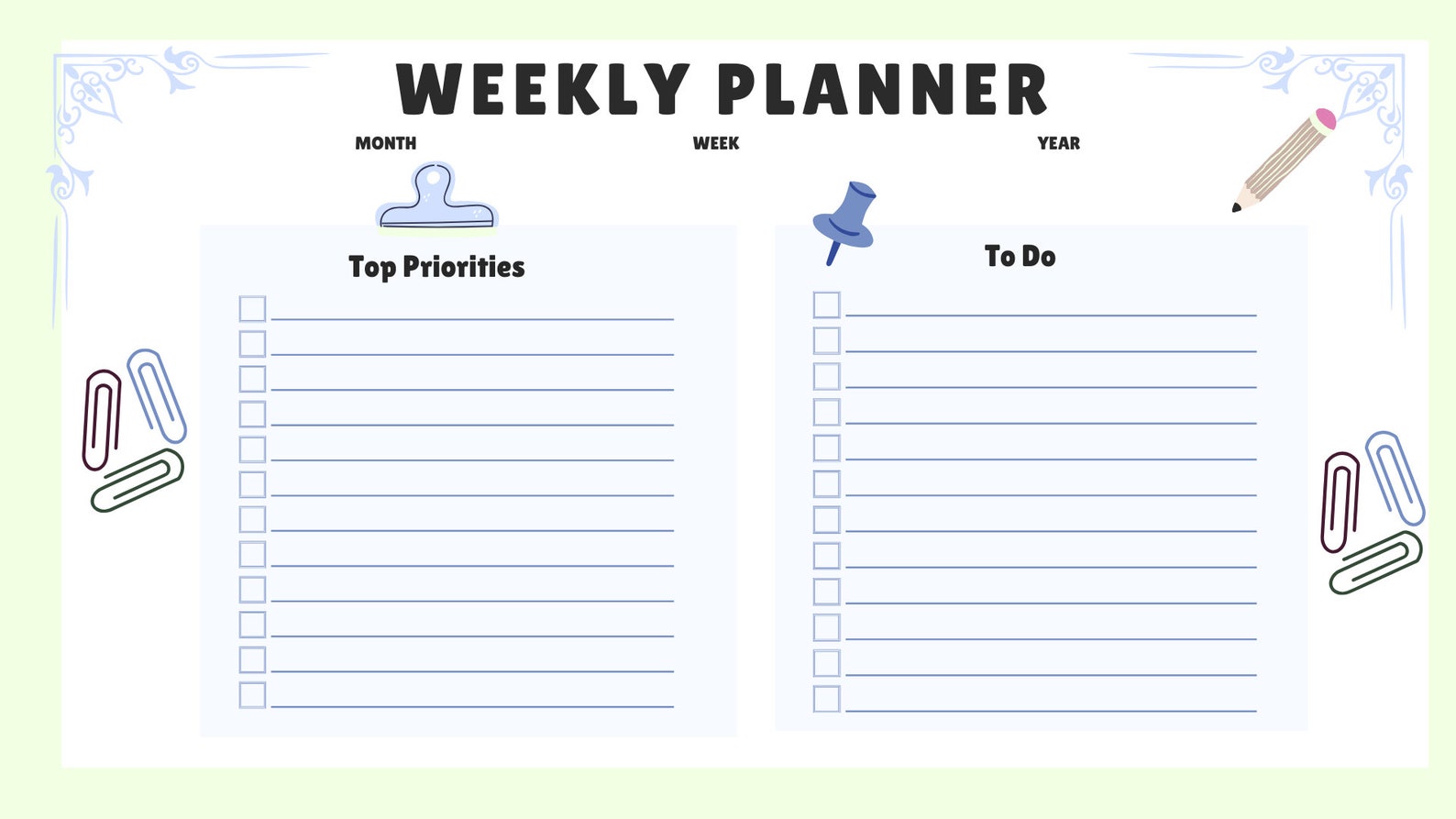Weekly Planner Bundle Editable Template 32 Pages - Etsy