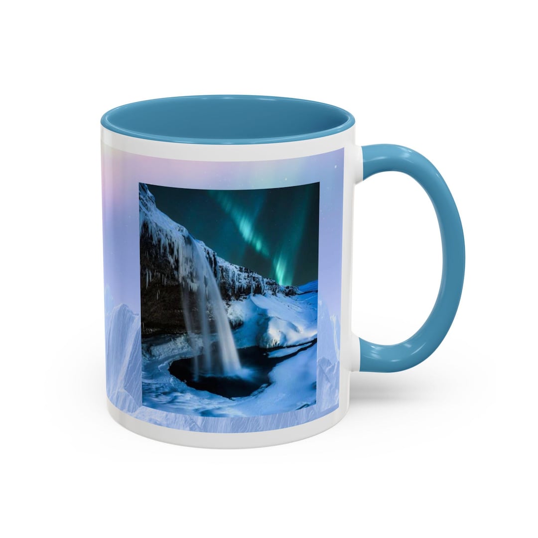 Mug, Snowy Ice Scene Coffee Cup, Winter Wonderland Hot Cocoa Mug ...