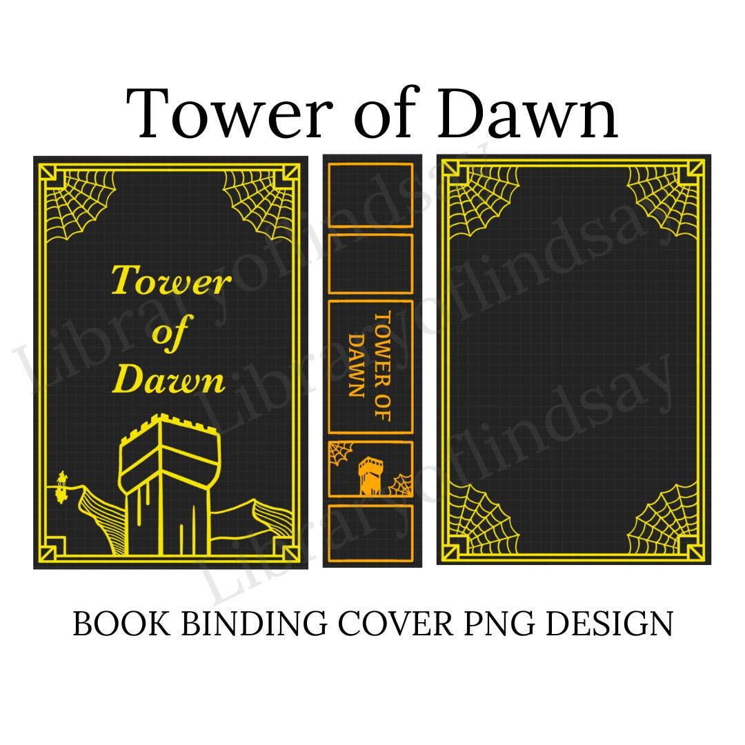 Tower of Dawn Bookbinding Cover Design PNG Digital File, Throne of ...