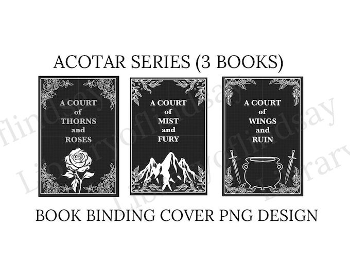 A Court of Thorns and Roses Full Series Book Cover DIGITAL Designs ...