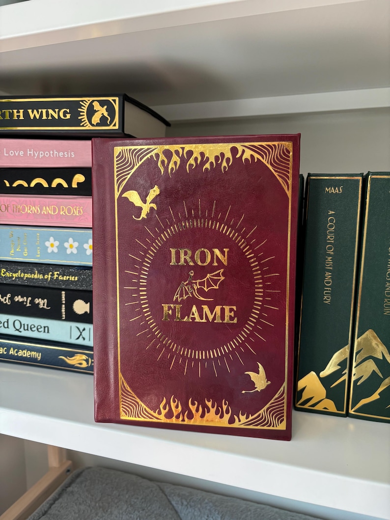 Iron Flame Book Cover Design, PNG Design, Bookbinding Design, Digital ...