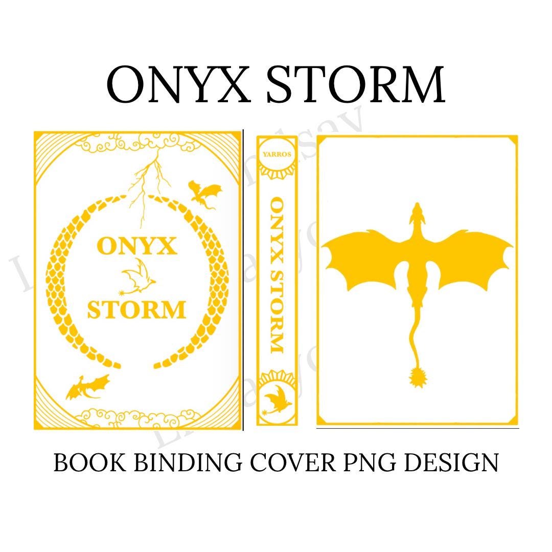 Onyx Storm Book Cover Design PNG File, Cover Art, Vinyl Design, Book ...