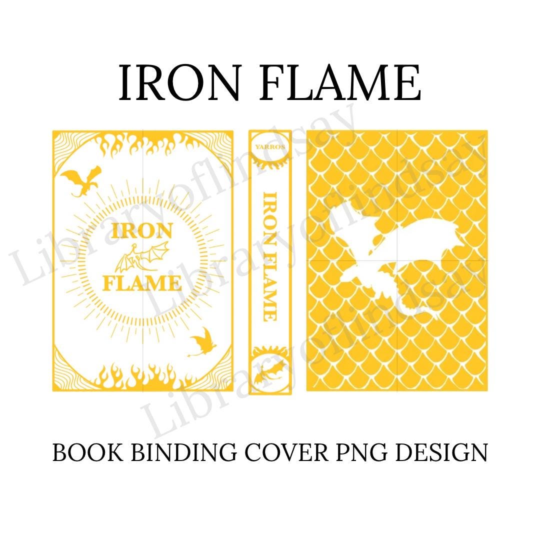 Iron Flame Book Cover Design, PNG Design, Bookbinding Design, Digital ...