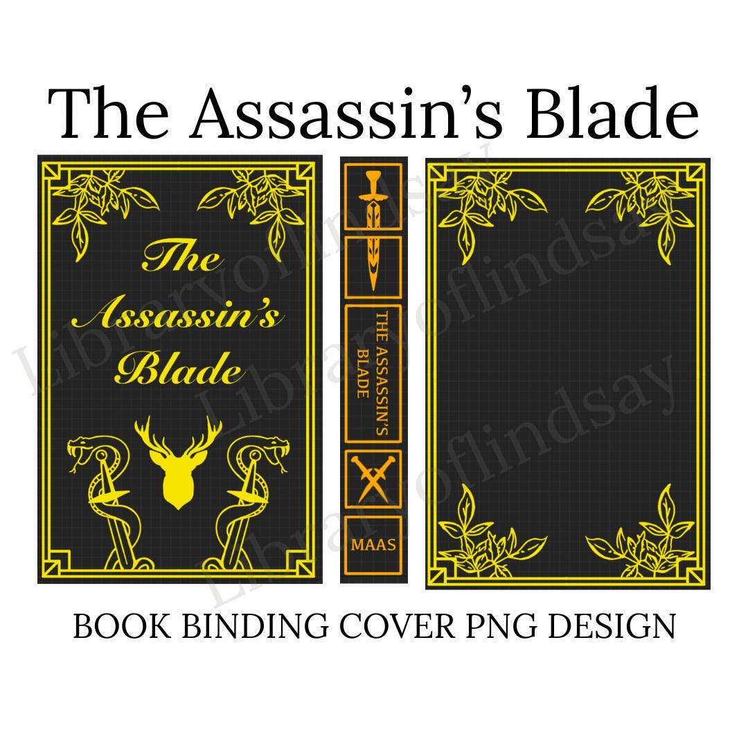 The Assassin's Blade Bookbinding Cover Design PNG Digital File, Throne ...