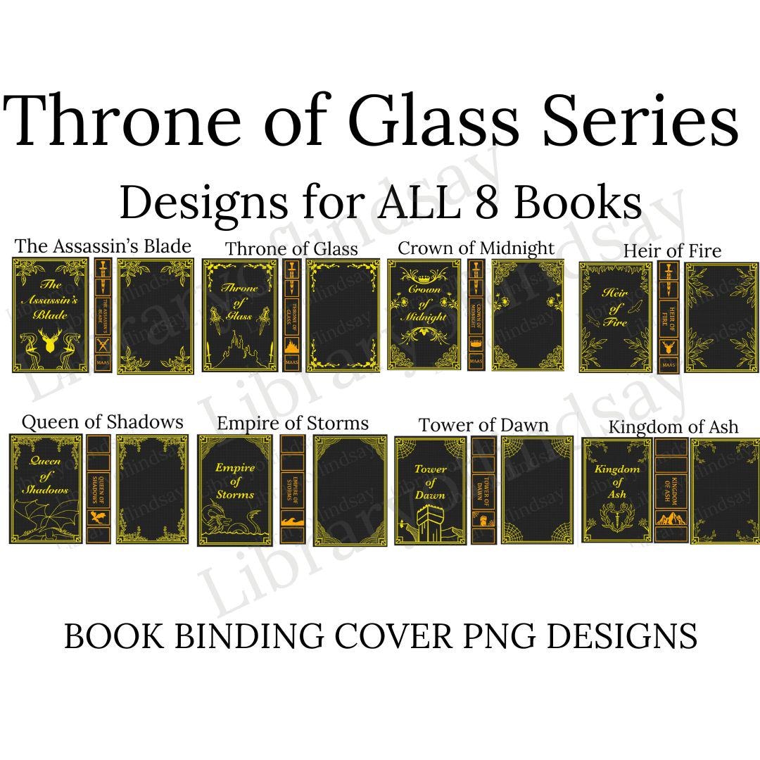 Throne of Glass FULL SERIES Bookbinding Cover Design PNG Digital Files ...