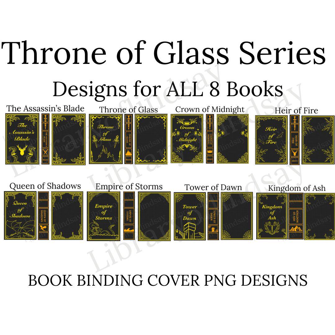 Throne of Glass FULL SERIES Bookbinding Cover Design PNG Digital Files ...