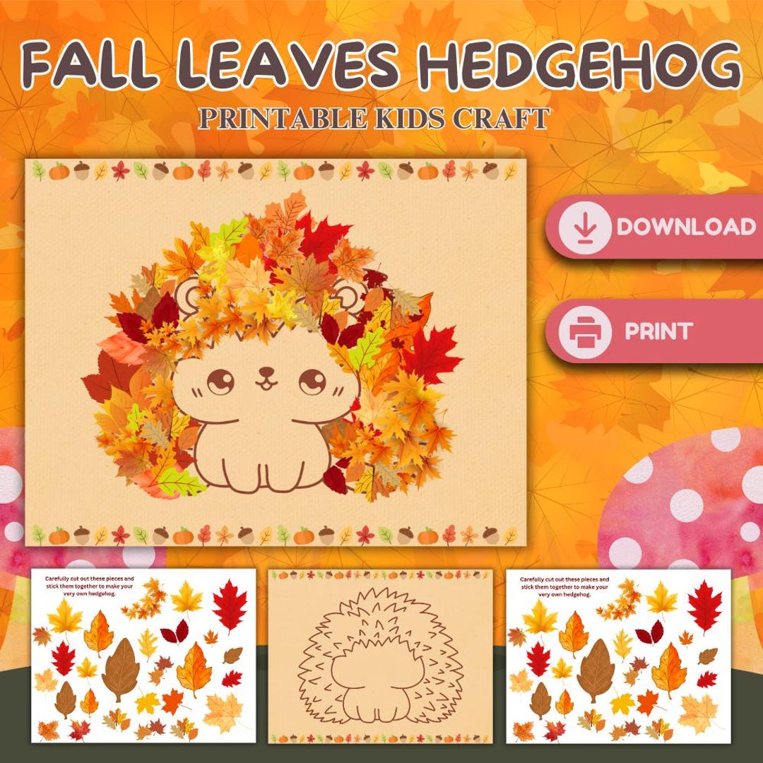 Fall Craft Printable Bundle, Cut & Paste Activity for Kids, Toddlers ...
