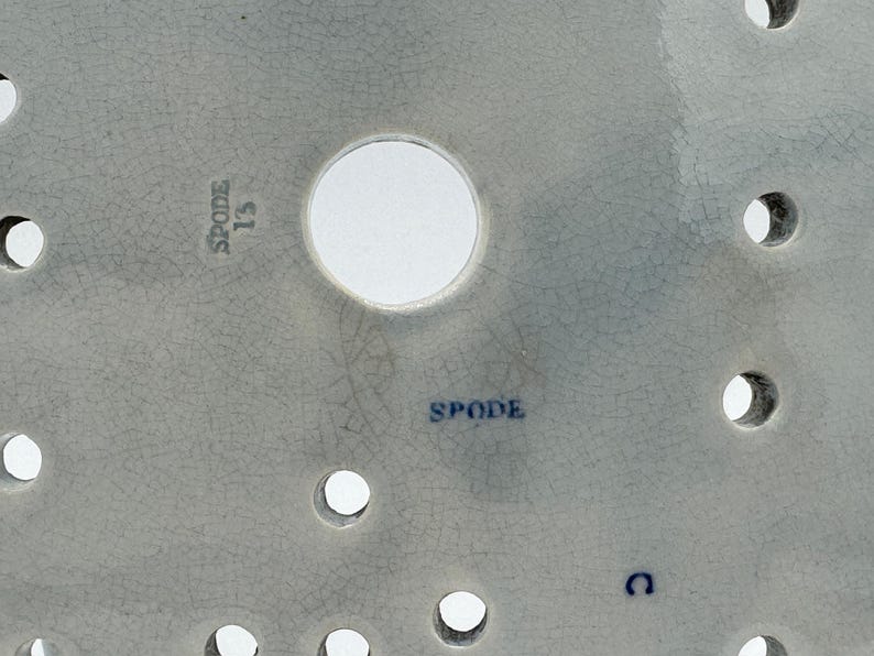 Blue & White 19th Century Antique Spode Meat Drainer in RARE ...