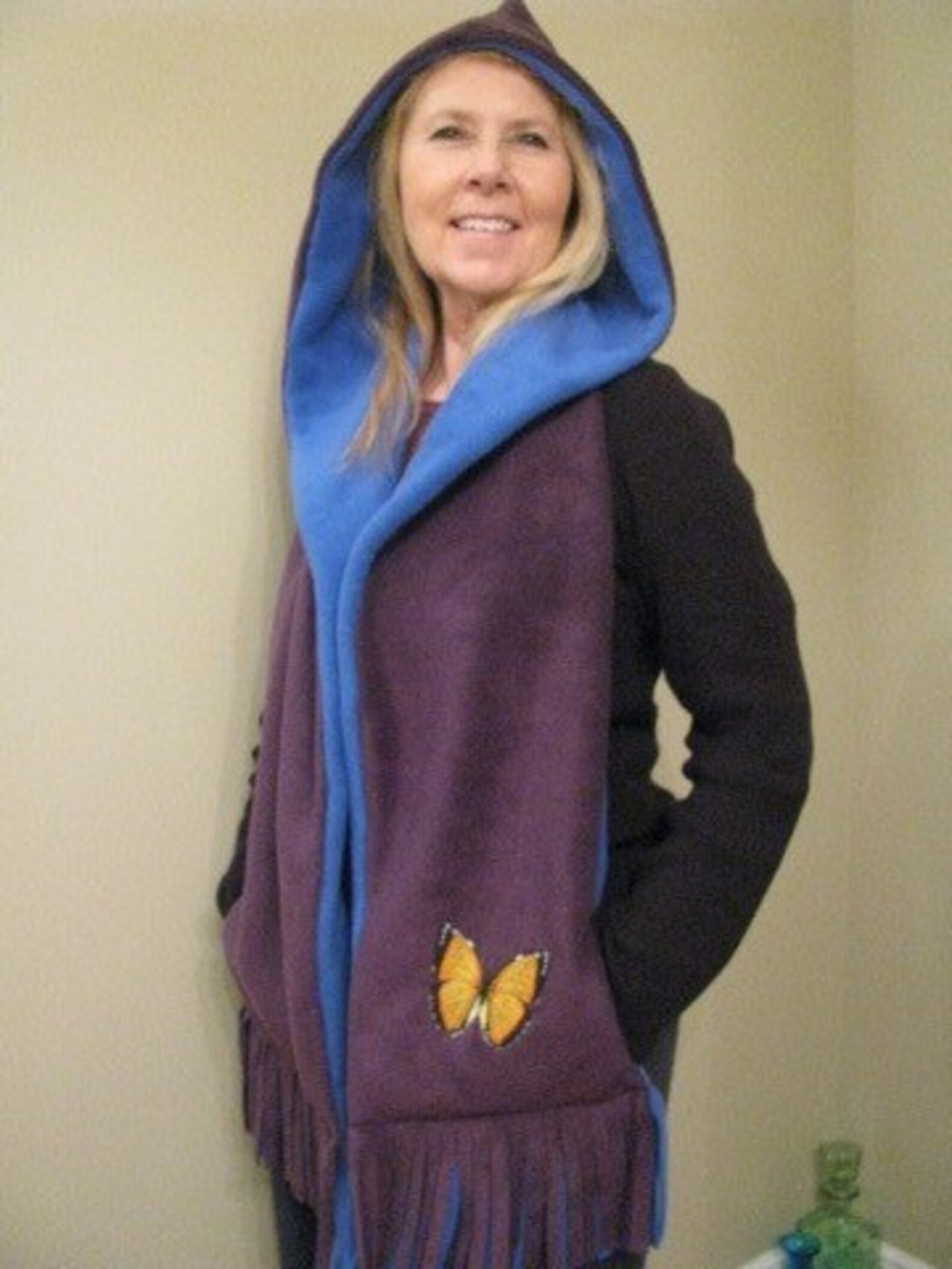 Monarch Butterfly Metamorphoses Hooded Scarf With Pockets | Etsy