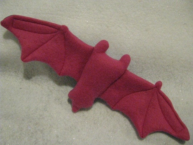 Christmas Light String Bat on Pink Fleece Stuffed Animal - Etsy
