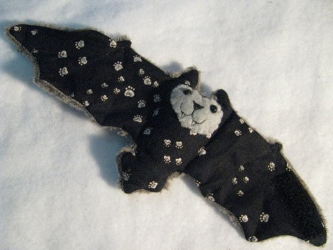 White Paw Prints on Gray Faux Fur Bat Coffee Cozy, Cup Sleeve, Stuffed ...