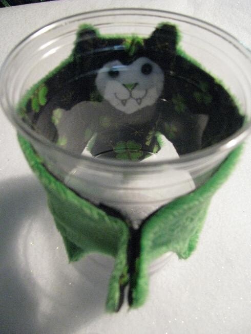 St Patricks Day Bat Stuffed Animal Cup Cozie or Coffee Cup - Etsy