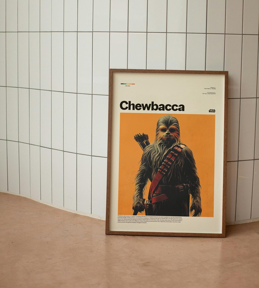 Chewbacca Poster, Star Wars Poster, Wookiee Wall Art, Star Wars Heroes ...