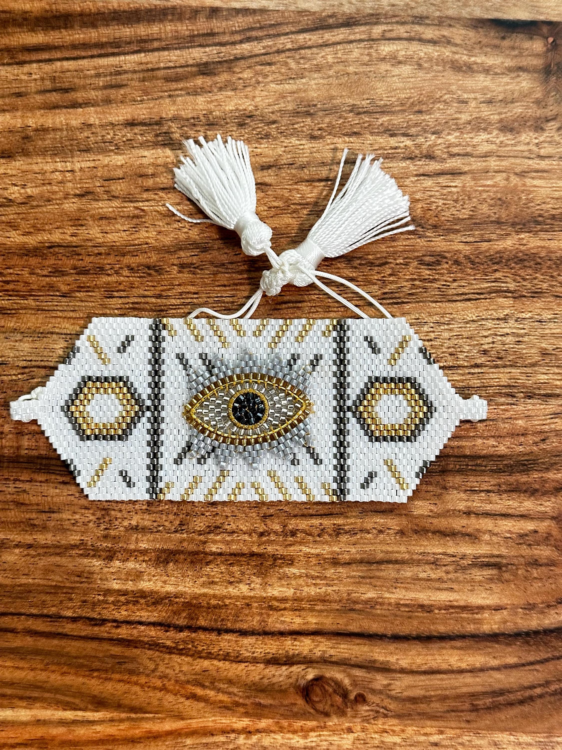 Evil Eyes Bracelet, Lucky Evil Eyes Bracelet, Miyuki Turskish Eyes ...