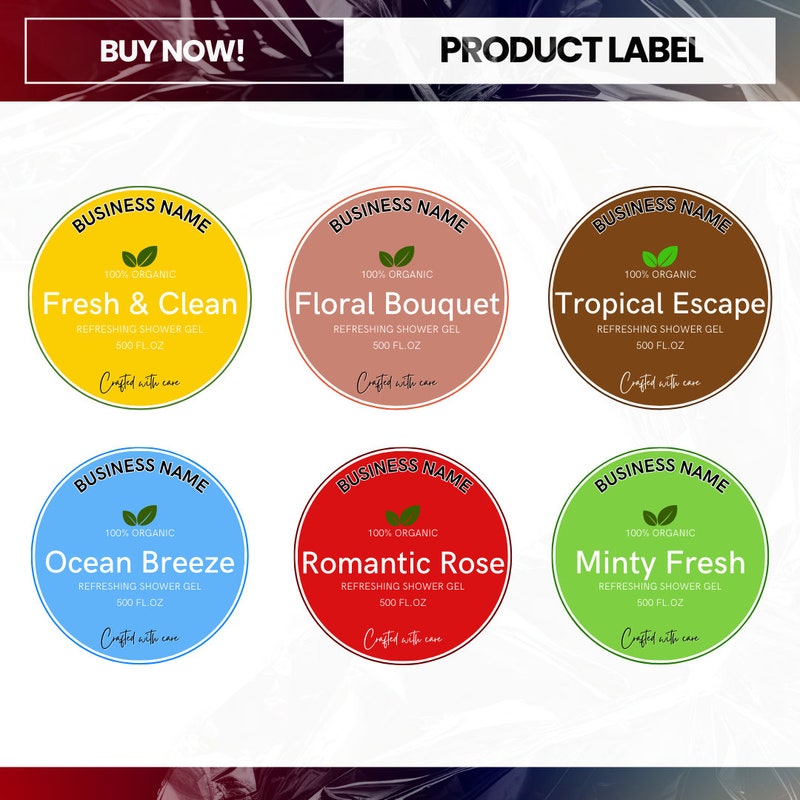 Custom Shower Gel Label - Etsy