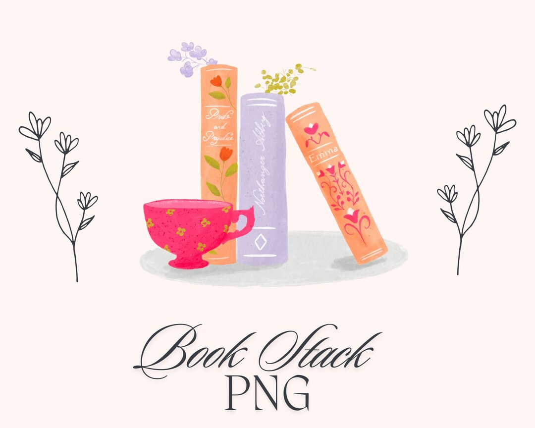 PNG Original Book Stack Design Illustration, Sticker Design, Book Lover ...