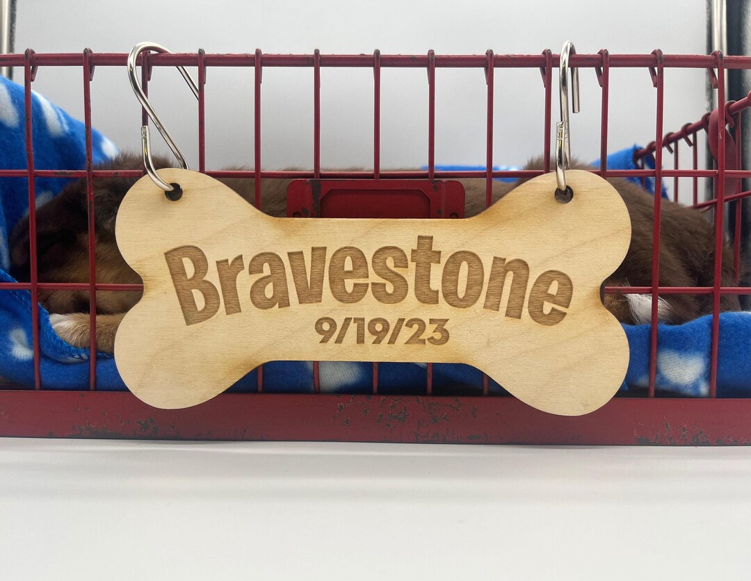 Crate Tag, Kennel Tag, Crate ID Tag, Crate Nameplate, Dog Crate Name ...