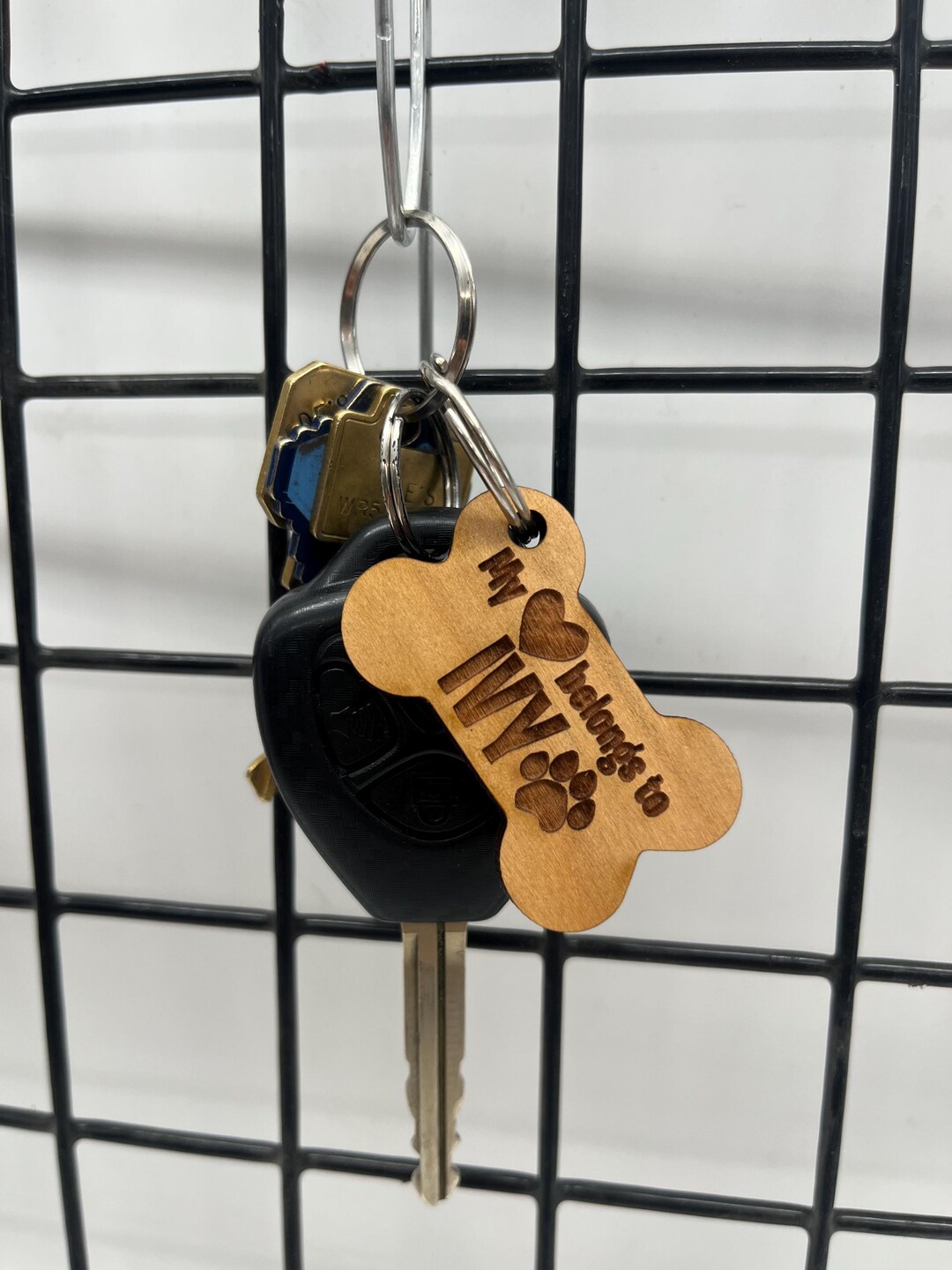 Bone Keychain, Custom Dog Bone Keychain, Laser Engraved Keychain ...