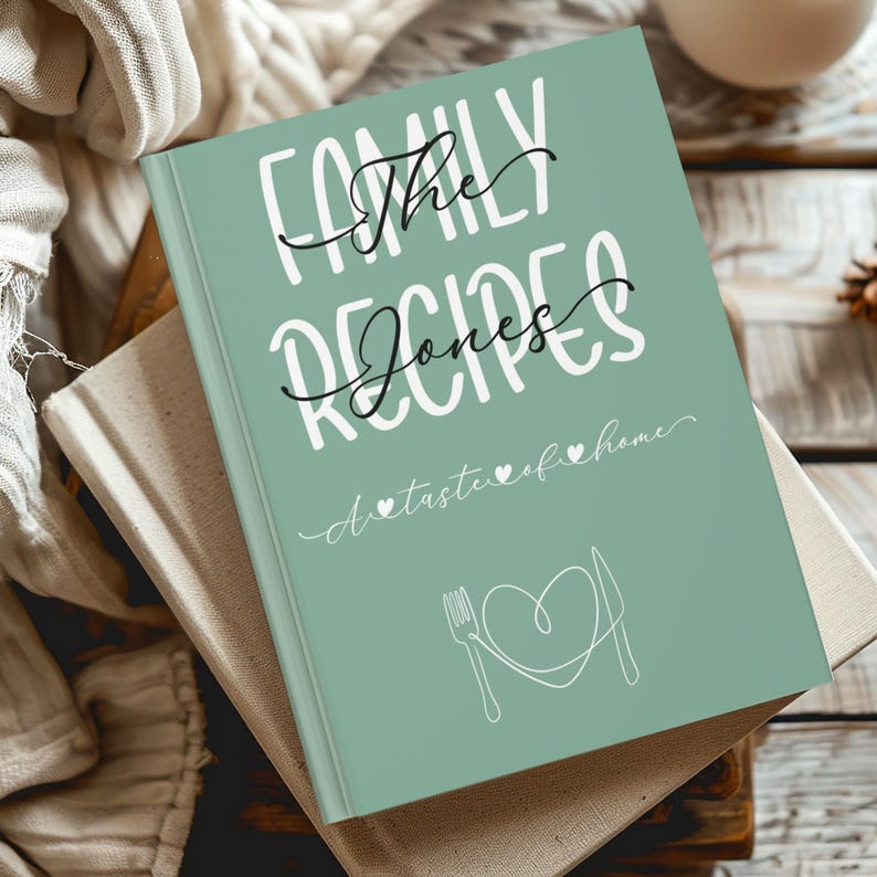 Personalized Family Recipe Book, Custom Cookbook Name Recipe Book ...