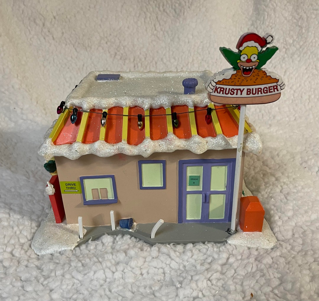 Krusty Burger: Simpsons Christmas Village vintage Collectible Figurine ...