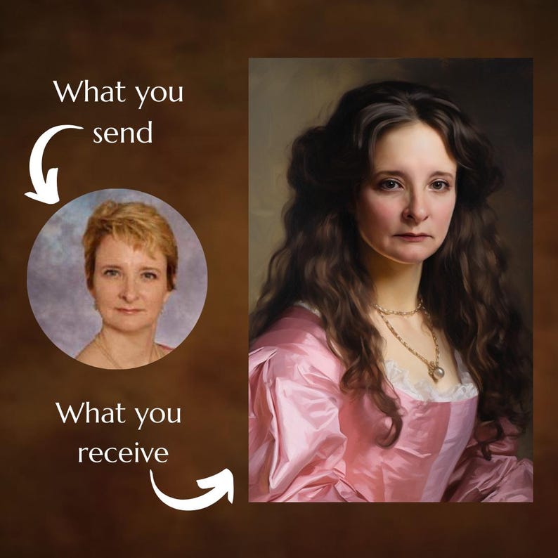 Renaissance Portrait Art Print, Digital Artwork Wall Decor, Vintage ...