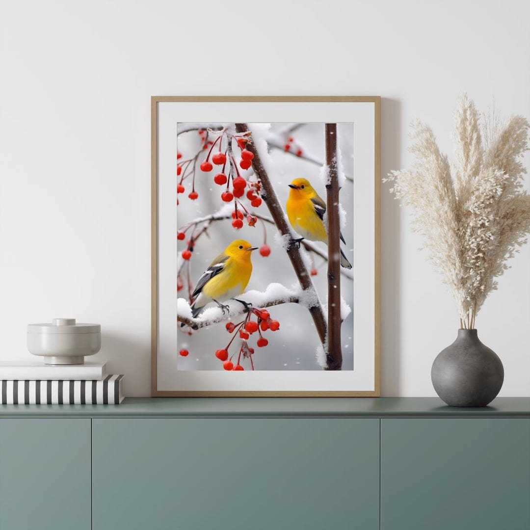 Finch Digital Download for Spring Home Decor, Beautiful Finch Bird Art ...