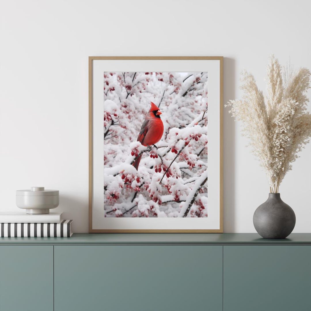 Cardinal Wall Art Bird Digital Download for Spring Home Decor ...
