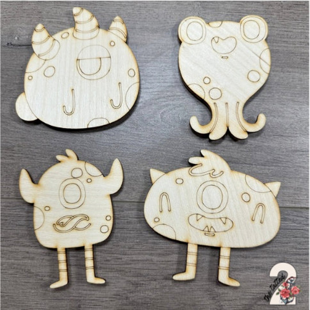 Wooden Monster Cutouts - Etsy