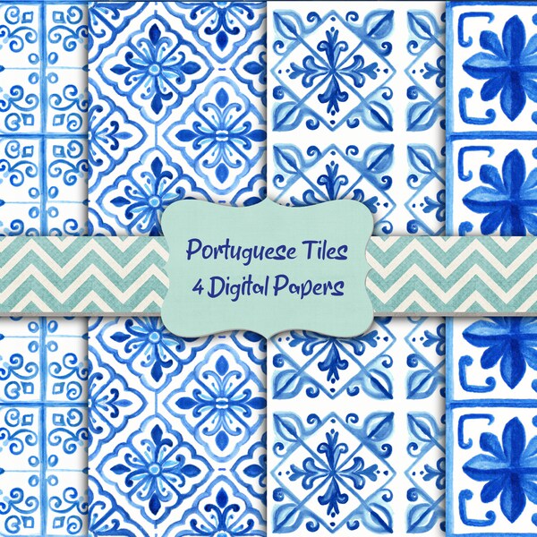 Tiles Digital Paper - Etsy