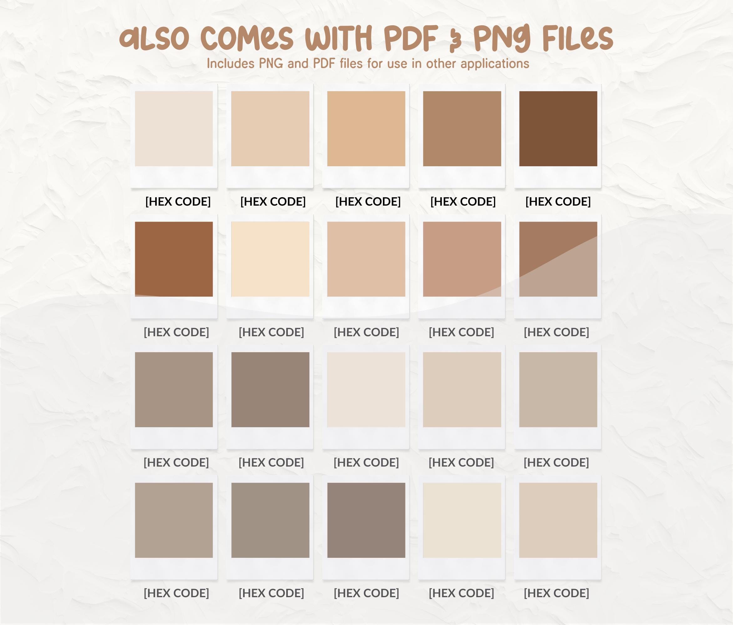 Cozy Latte Color Palette Procreate Color Palette Procreate Palette ...