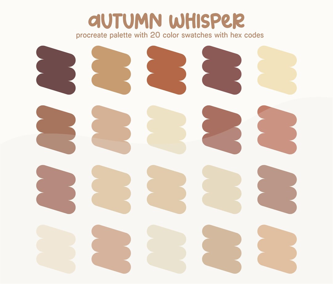 Autumn Whisper Color Palette Procreate Color Palette Procreate Palette ...