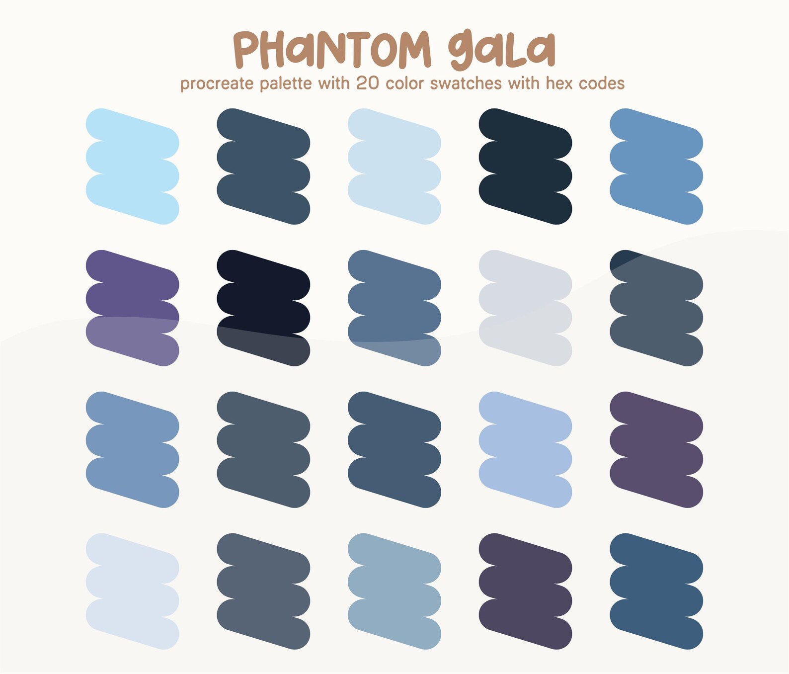 Phantom Gala Color Palette Procreate Color Palette Procreate Palette ...