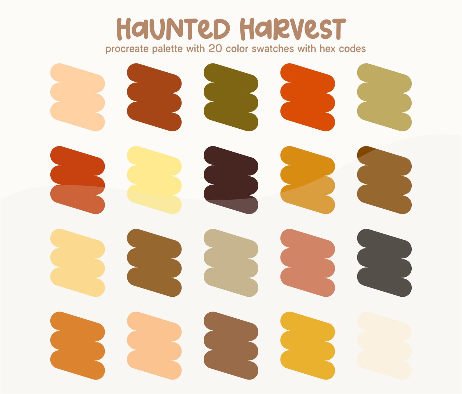 Haunted Harvest Color Palette Procreate Color Palette Procreate Palette ...