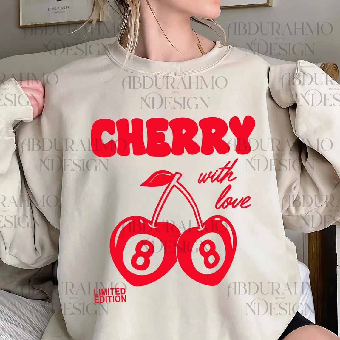 Cherry 8 Ball PDF, Feeling Lucky Cherry 8 Ball Graphic Digital, Vintage-inspired Cherry - Etsy