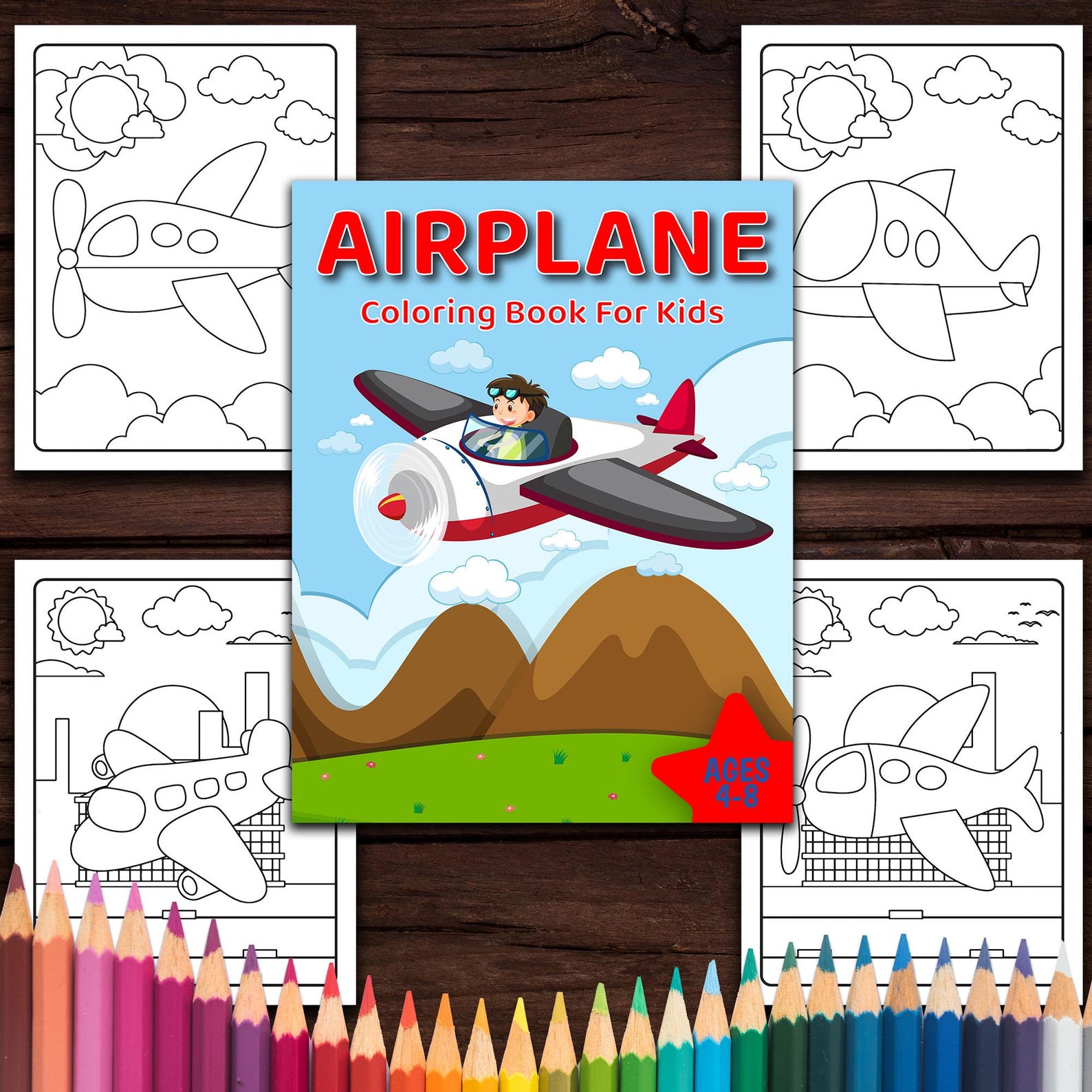Airplane Coloring Pages for Kids | Printable Aviation Activity Book ...
