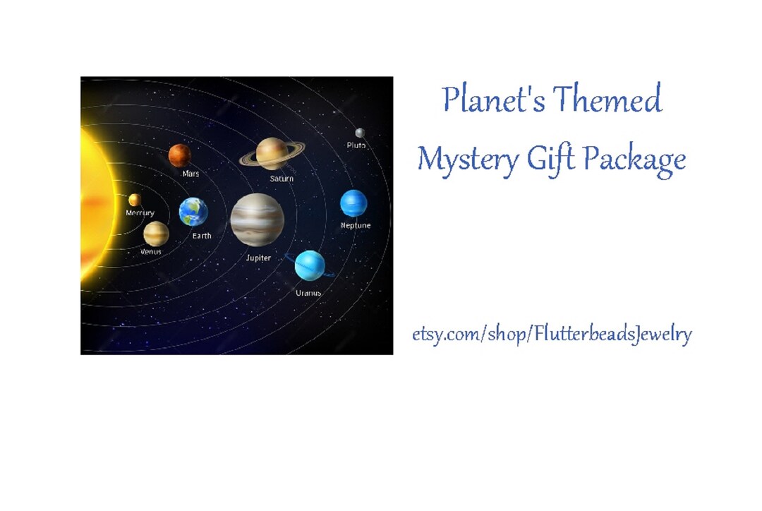 Planets Themed Mystery Package, Solar System, Mixed Items, Earrings ...