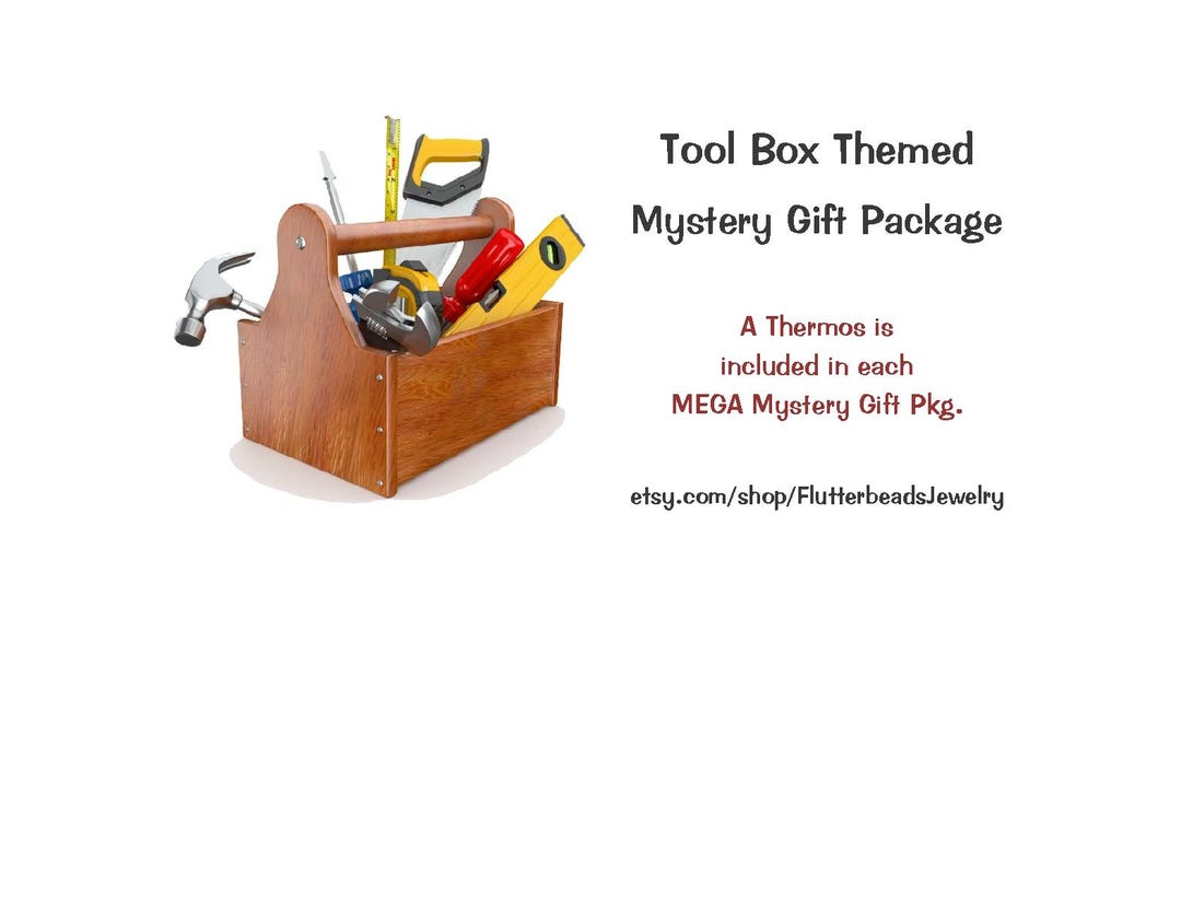 Tool Box Themed Mystery Package, Key Chains, Jewelry, Pendants, Thermos ...