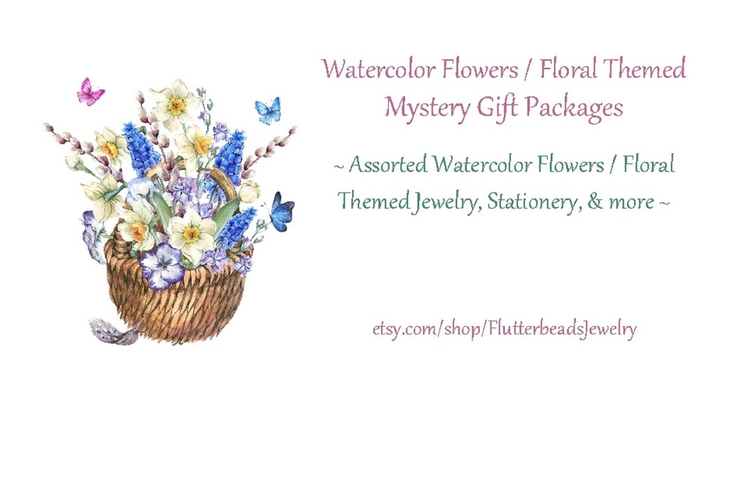 Watercolor Flowers / Floral Themed Mystery Packages, Assorted Florals ...