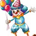 Colorful Funny Clowns Gift Tags, 6 Different Colorful Clowns, Birthdays ...
