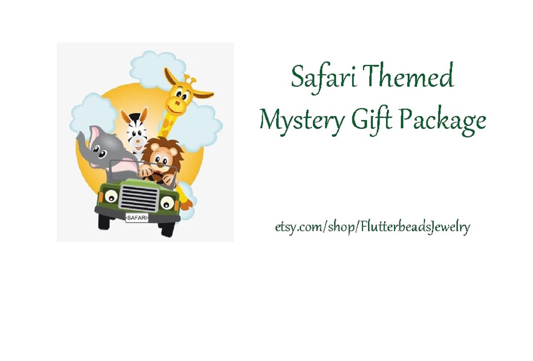 Safari Themed Kids Mystery Package, Animals, Mixed Items, Necklaces ...