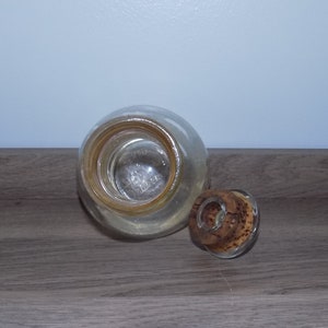 Vintage Mckee Glasbake Hottle Glass Carafe, Cork Lid Topper, Yellow ...