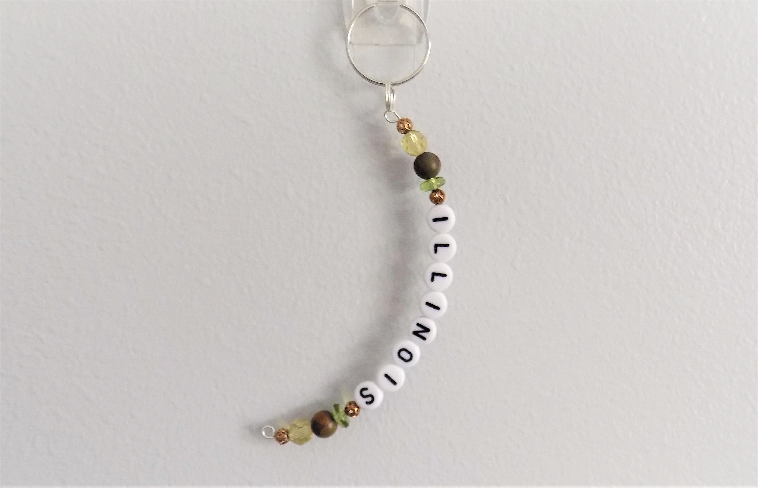 ILLINOIS Memory Wire Keychain State Keychain Chrysanthemum - Etsy