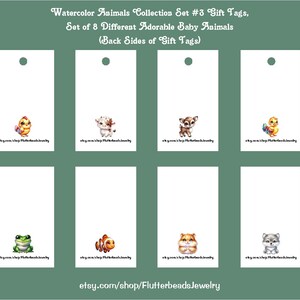 Watercolor Baby Animals Collection Set #3 Gift Tags, 8 Different ...
