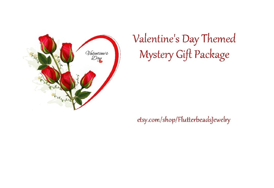 Valentine's Day Themed Mystery Package, Surprise Items, Gift Tags, Note ...
