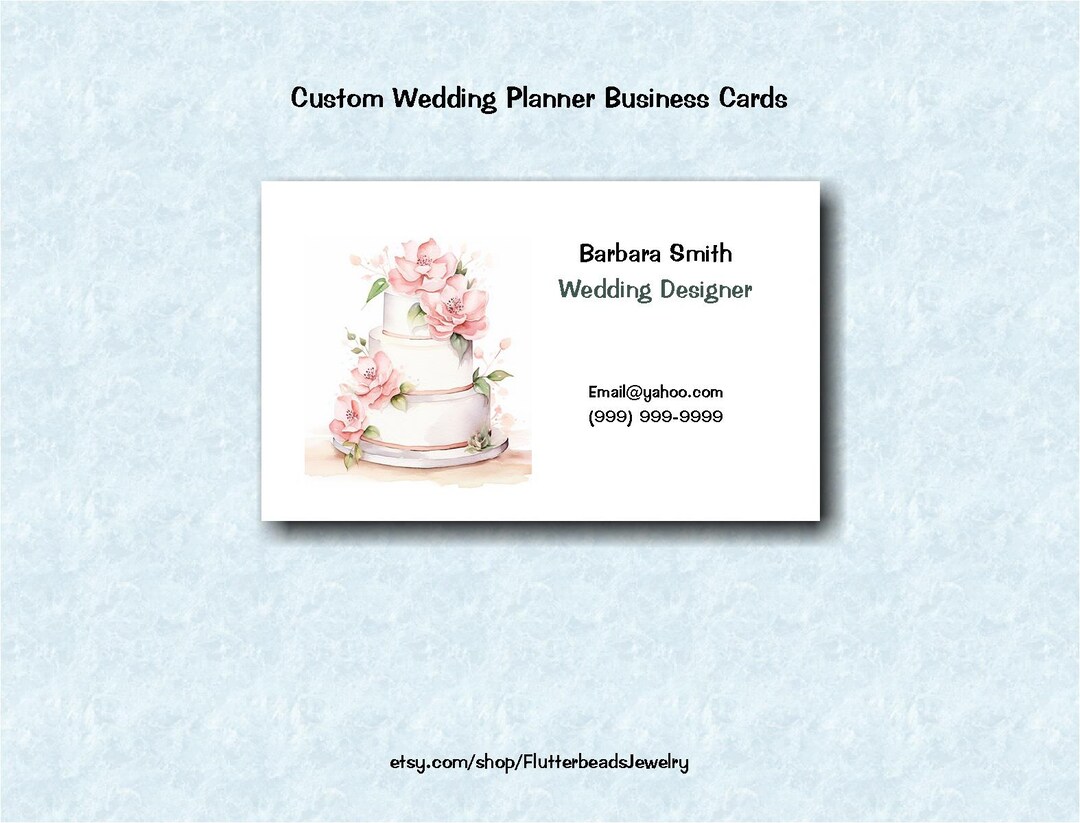 Custom Wedding Planner Business Cards Set #3, Wedding Event Planner ...