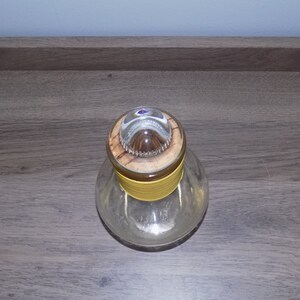 Vintage Mckee Glasbake Hottle Glass Carafe, Cork Lid Topper, Yellow ...