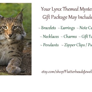 Lynx Themed Mystery Package, Mixed Items, Necklaces, Jewelry, Gift Tags ...
